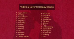 "ABCD Of Love": Unlocking Alphabets For Happy Couples